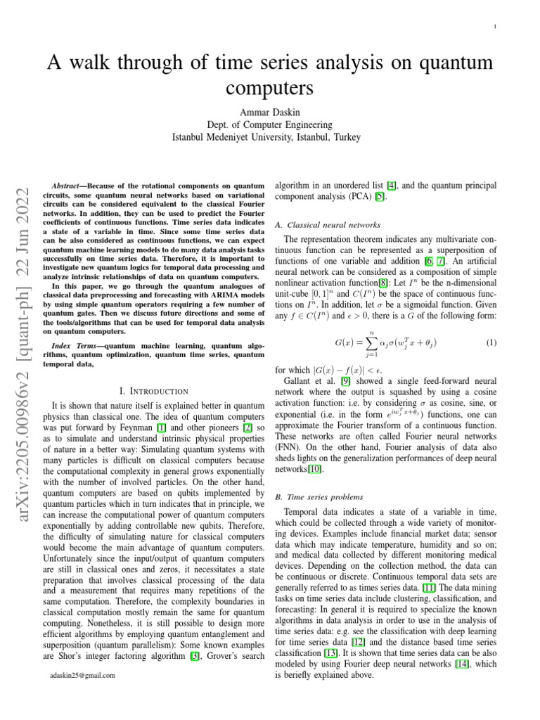 Time Series Analysis | Download Free PDF | Quantum Computing | Time Series