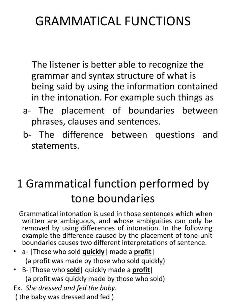 Grammatical And Discourse Functions Pdf