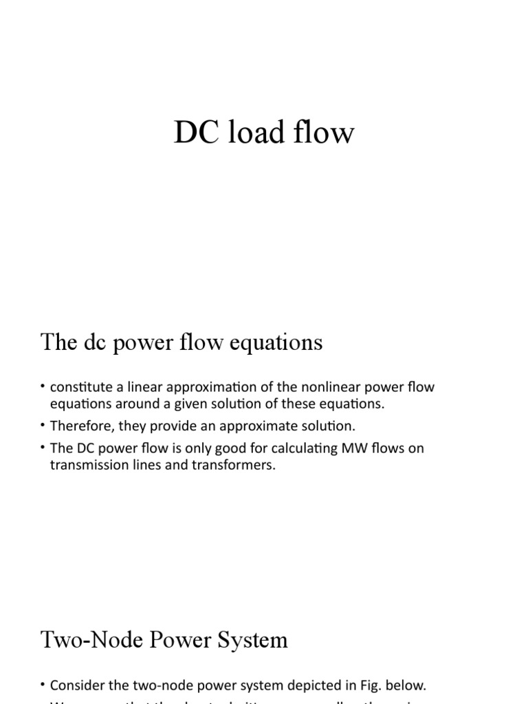 DC Load Flow | PDF