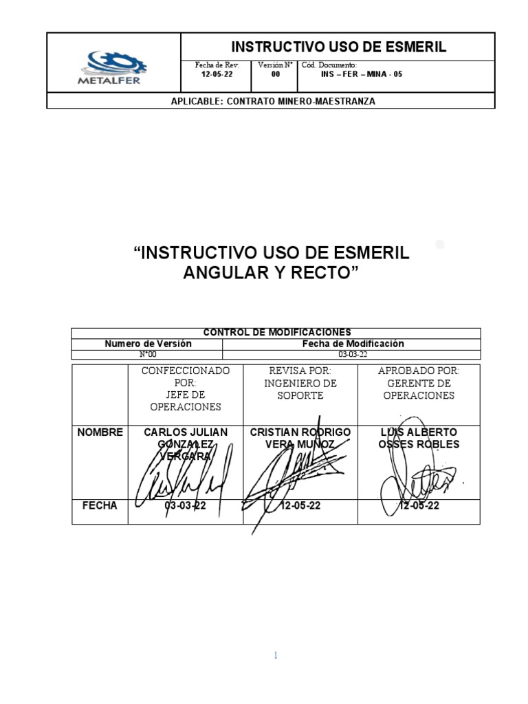 Instructivo Uso de Esmeril Angular y Recto | PDF | Abrasivo | Herramientas