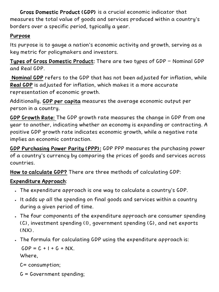 GDP | PDF | Gross Domestic Product | Purchasing Power Parity