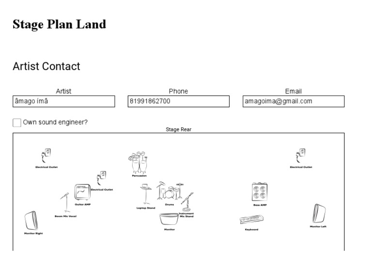 Stage Plan for âmago ímã Event | PDF