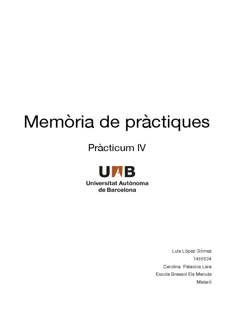 Memoria de Pràctiques Luis López | PDF