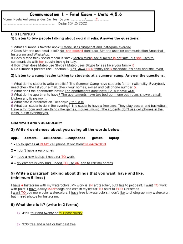New C1 Final Test - Paula 15.12 | PDF | Social Science | Foreign ...