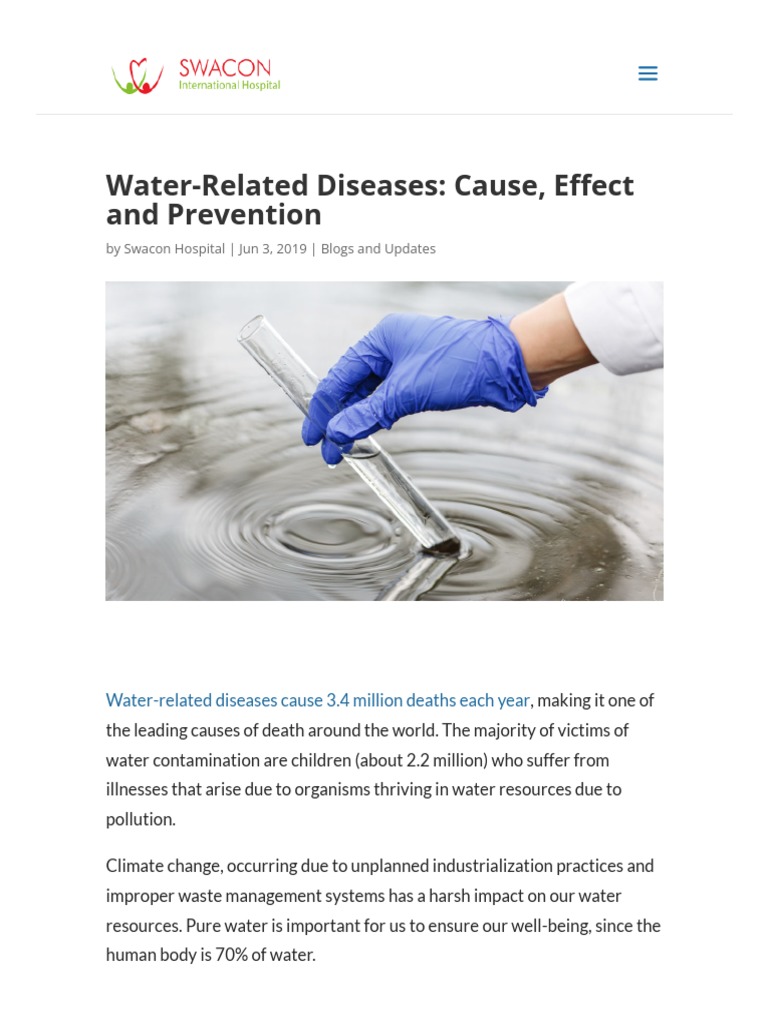 Swacon International Hospital - Water-Related Diseases - Cause, Effect ...