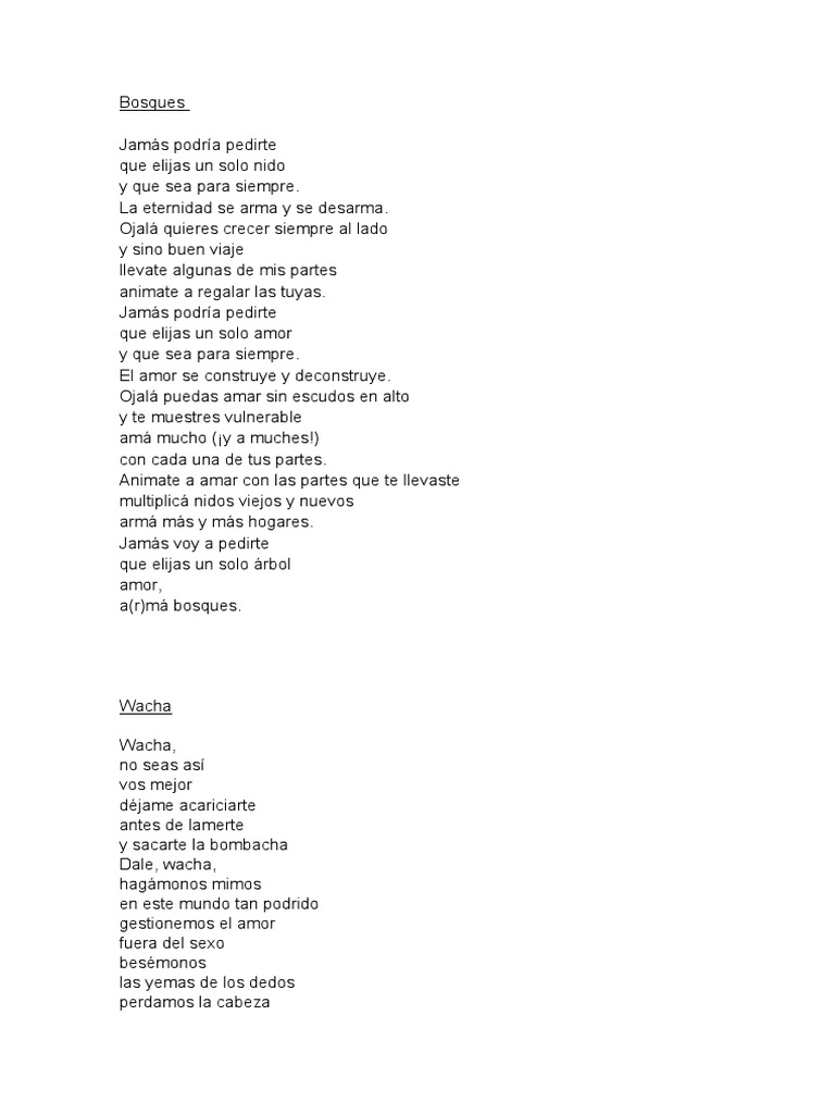 Bosques - Wacha - Valen Rodriguez | PDF