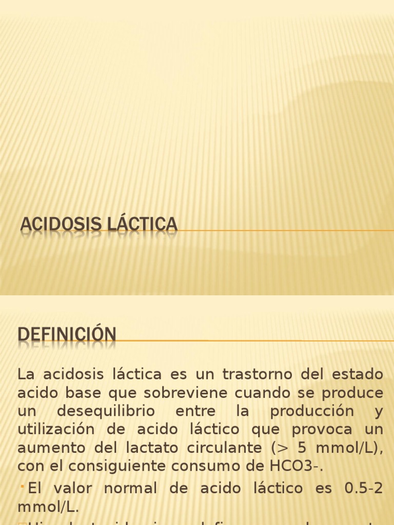 Acidosis Láctica | PDF | Ácido láctico | Metabolismo