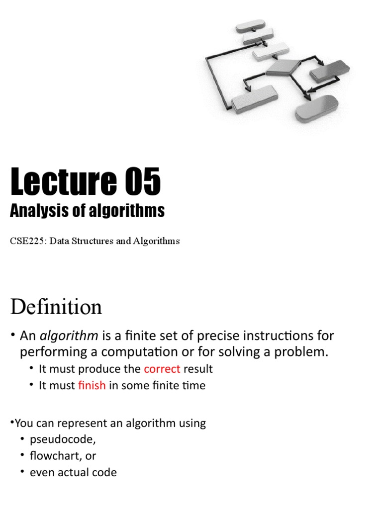05 CSE225 Analysis of Algorithms | PDF | Time Complexity | Algorithms