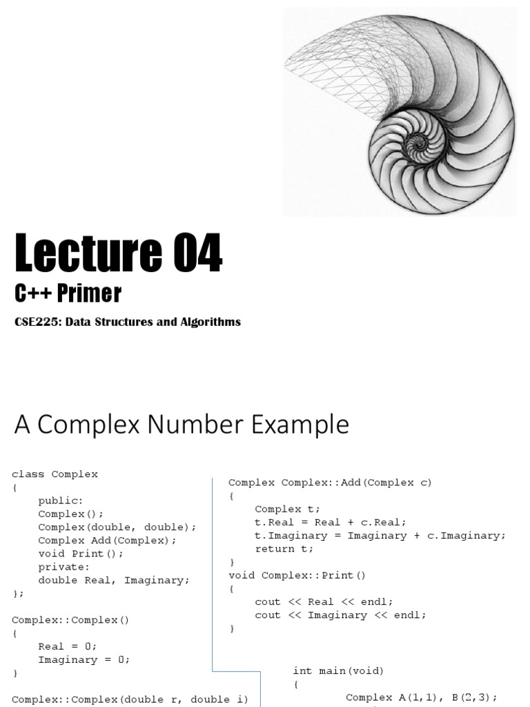 Cse 225 Lecture 4 C Part 2 Pdf Object Oriented Programming Computer Science