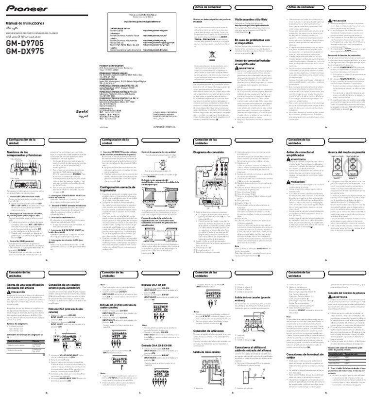 GM-D9705 GM-DX975: Manual de Instrucciones | PDF