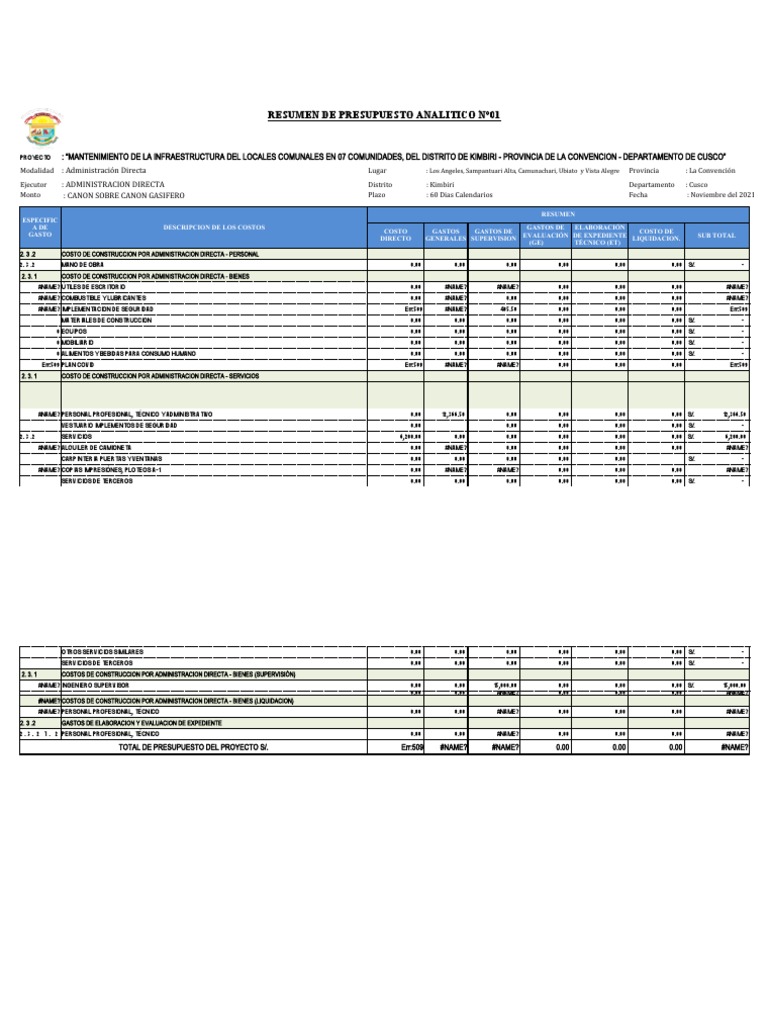 Analit. Obra Inicial Hormiguitas | PDF