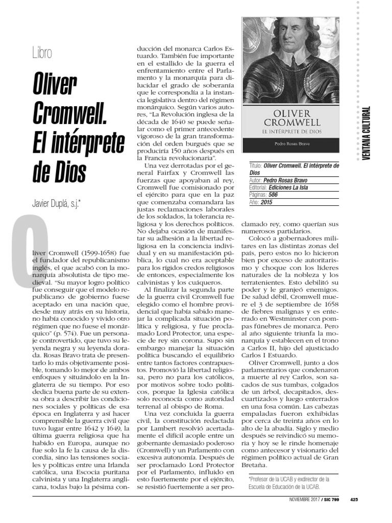 Oliver Cromwell: Revolución y Legado | PDF | Guerra civil inglesa ...
