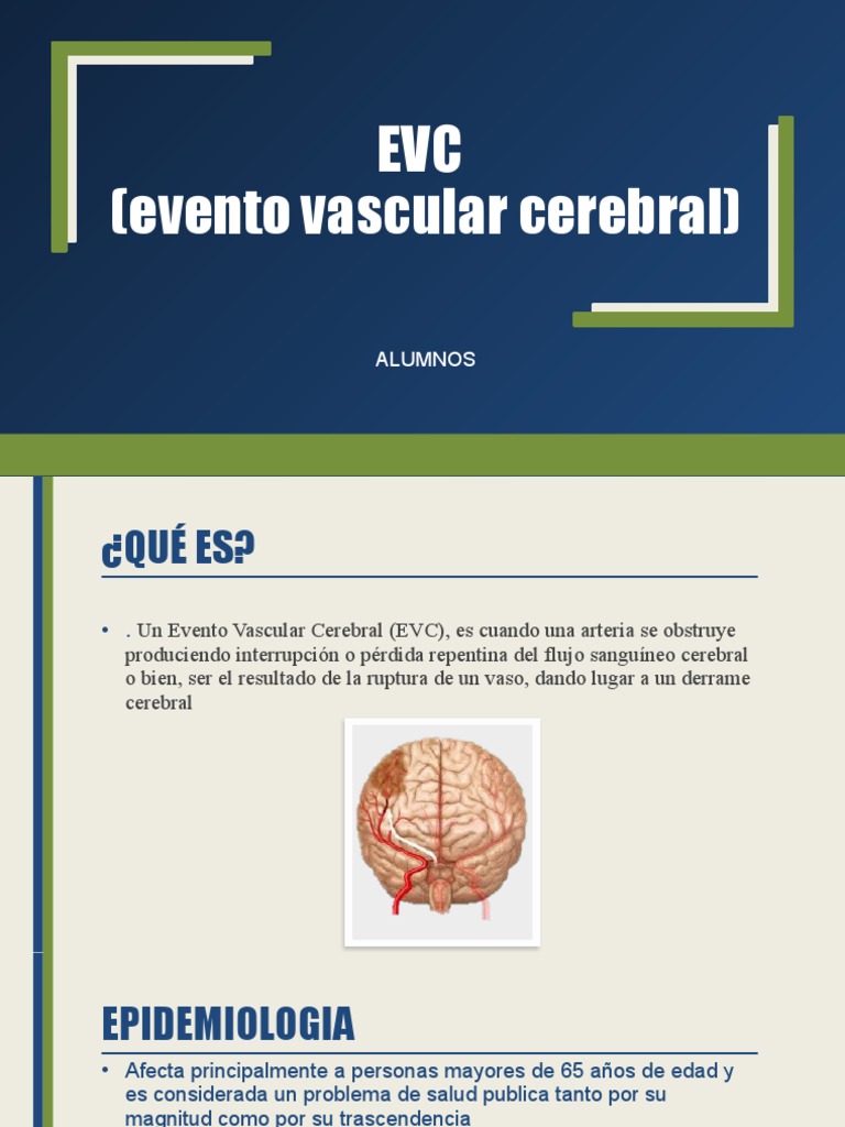 EVC (Evento Vascular Cerebral) : Alumnos | PDF | Carrera | Aterosclerosis