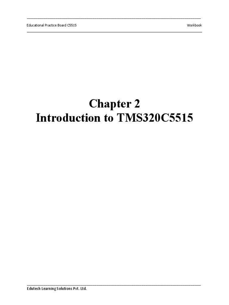Chapter 2 Introduction To TMS320C5515 | PDF | Computers | Technology & Engineering