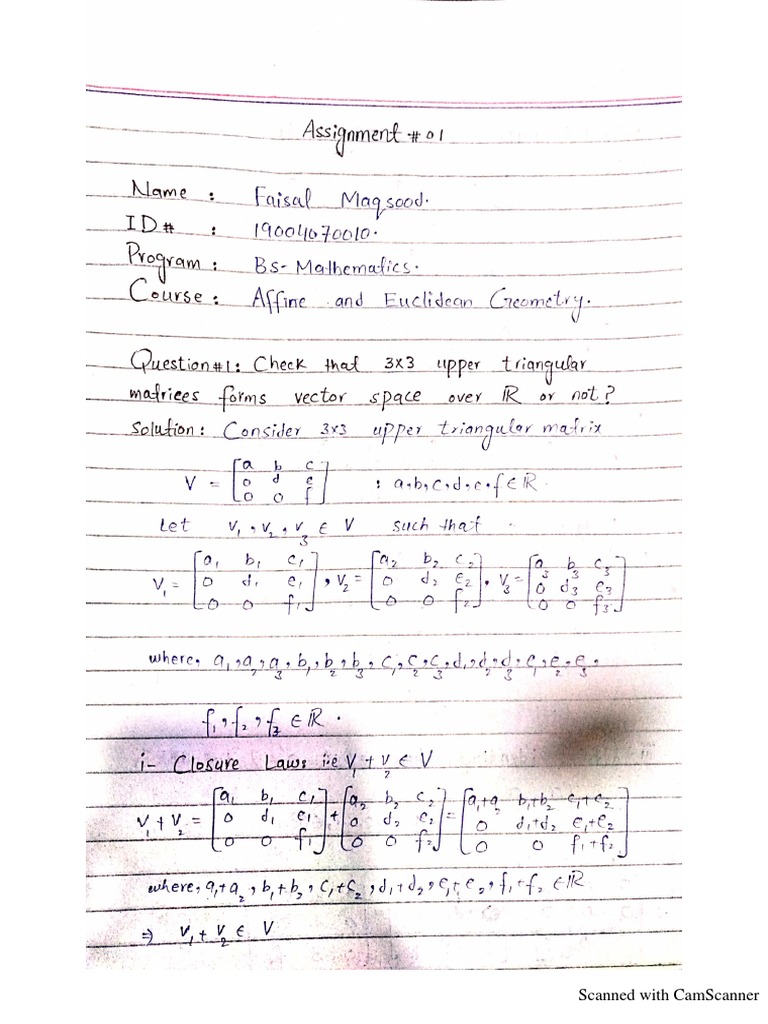 Affine & Euclidean Geometry | PDF