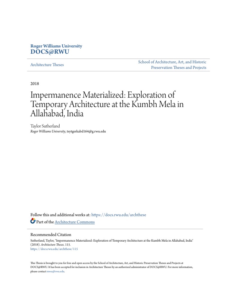 Temporary Architecture at Kumbh Mela | PDF