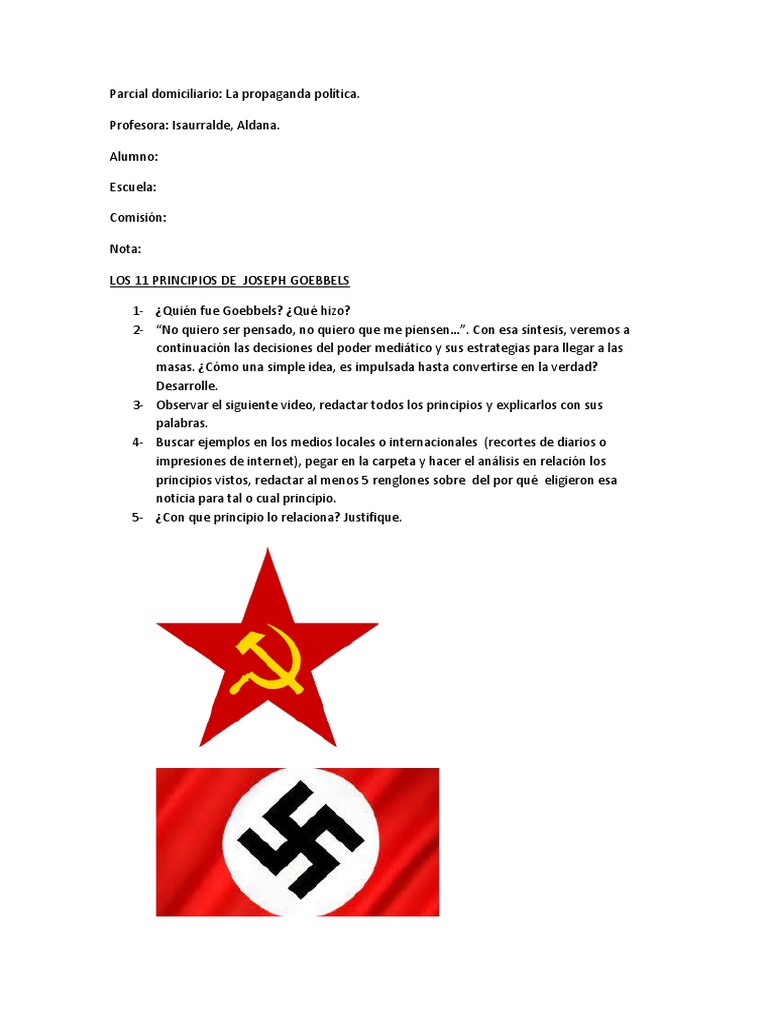 Los 11 Principios de Joseph Goebbels | PDF