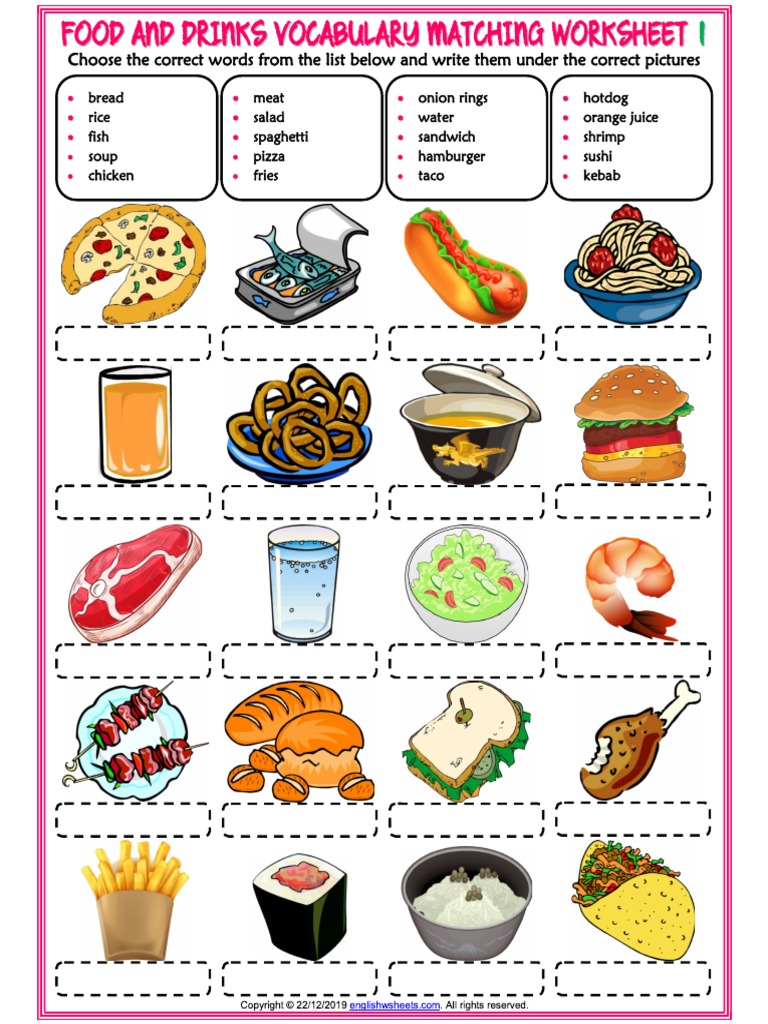 Food Vocabulary | PDF
