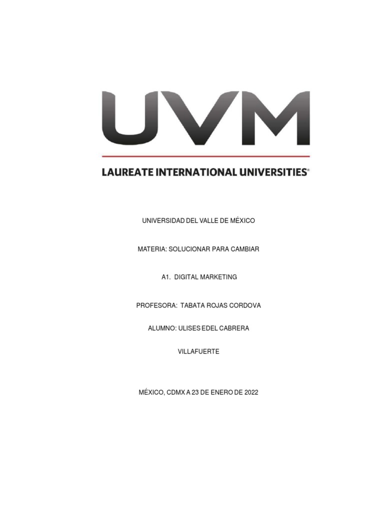 A1 - Solucionar para Cambiar | PDF