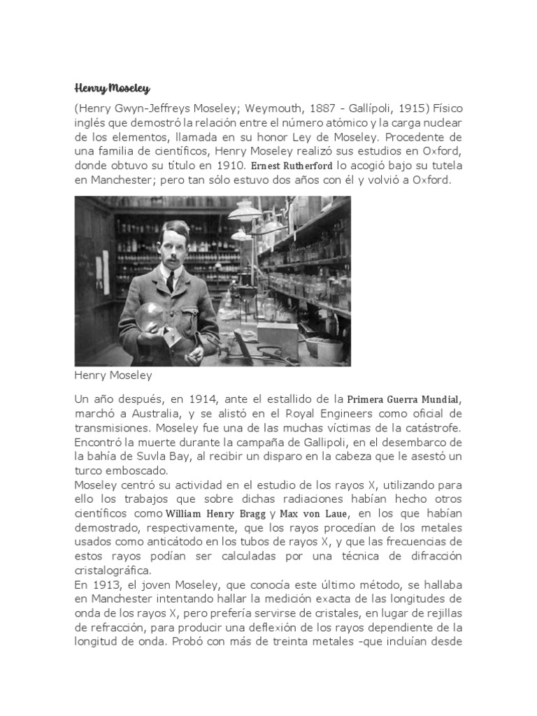 Henry Moseley | PDF
