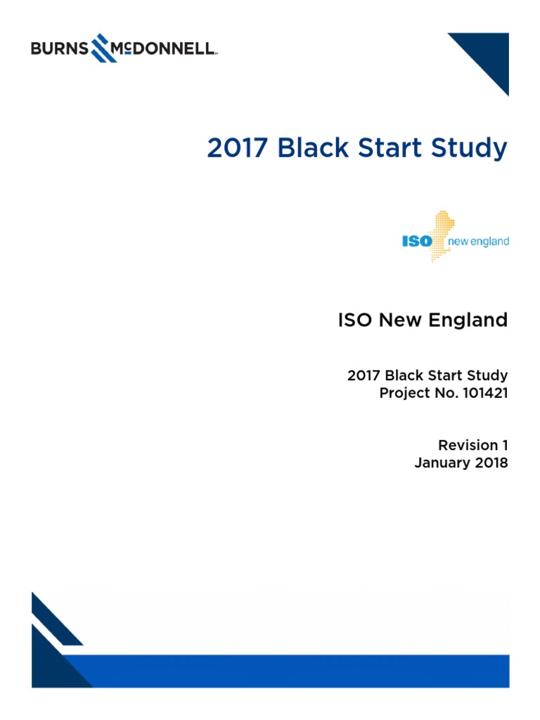 2017 Black Start Study | PDF | Gas Turbine | Engines