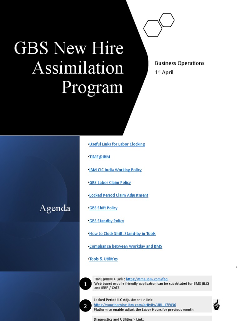 GBS New Hire Assimilation Program_Busines Operations Essentials | PDF