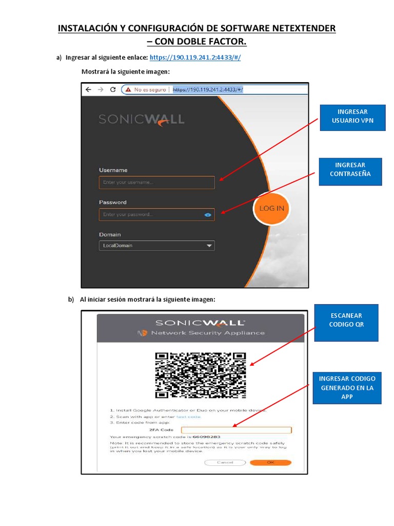 Instalación y Configuración de SSLVPN Netextender | PDF | Aplicación movil | Software