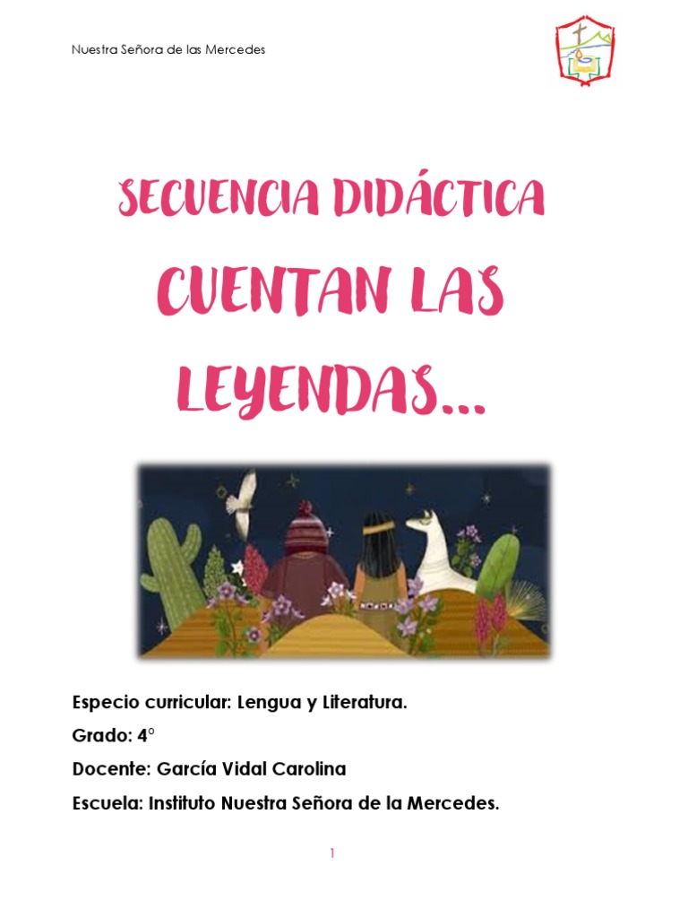Secuencia Didáctica: Leyendas 4° Grado | PDF | Enseñando | Escritura