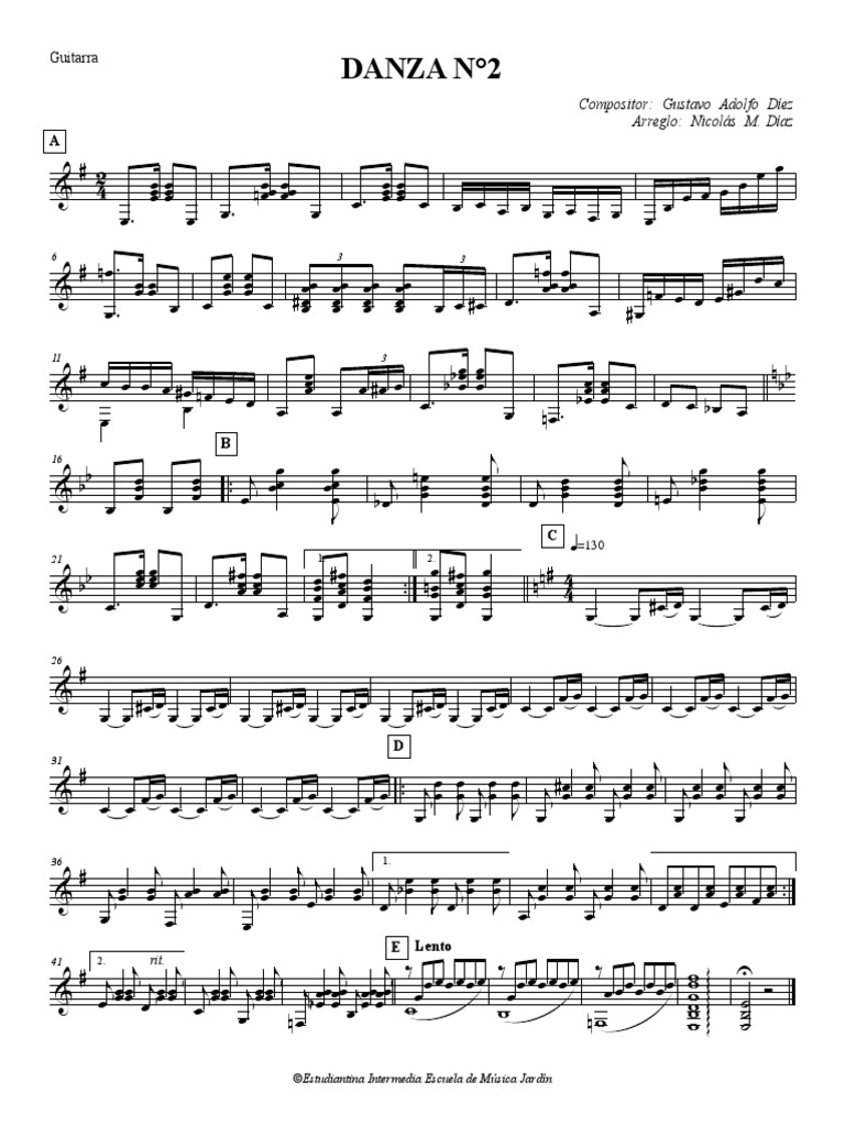 Guitarra - Danza N°2 | PDF