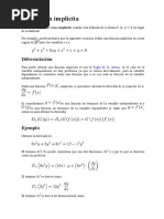 Funciones Implícitas y Explícitas | PDF | Derivado | Función (Matemáticas)