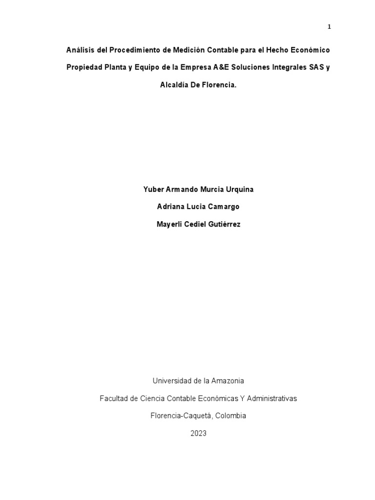 Proyecto Metodologia Avanze Final | PDF | Contabilidad | normas internacionales de INFORMACION ...