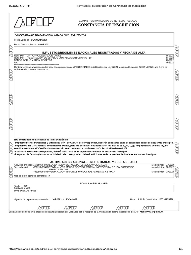 AFIP - Administración Federal de Ingresos Públicos | PDF | Impuesto ...