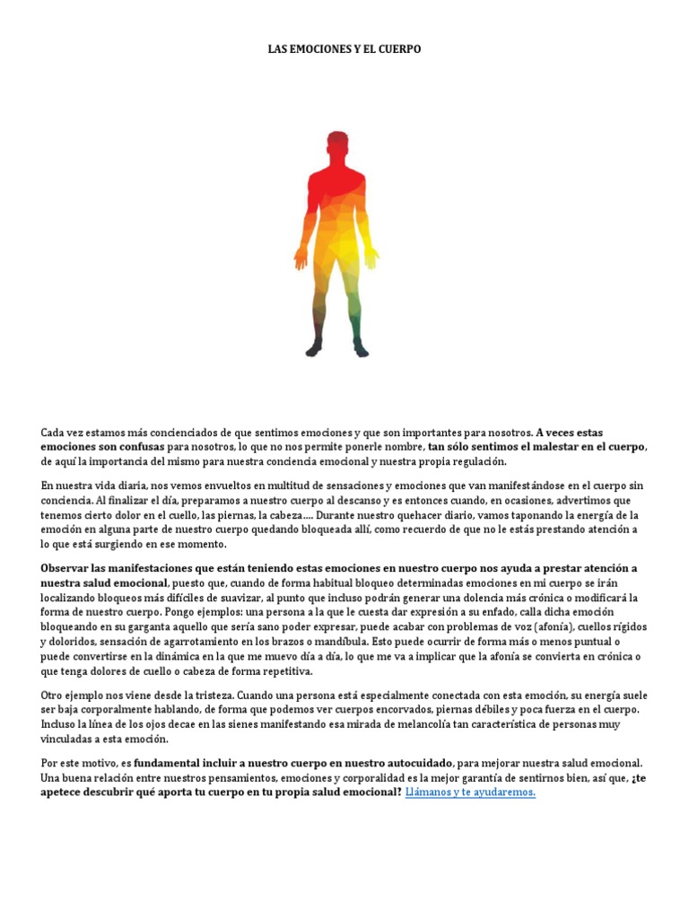 Las Emociones y El Cuerpo - 2021 | PDF