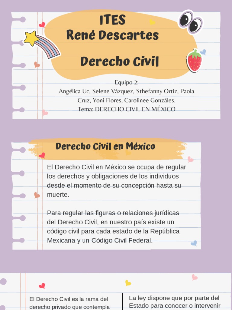 civil presentación | PDF | Derechos | Derecho Civil (Common Law)