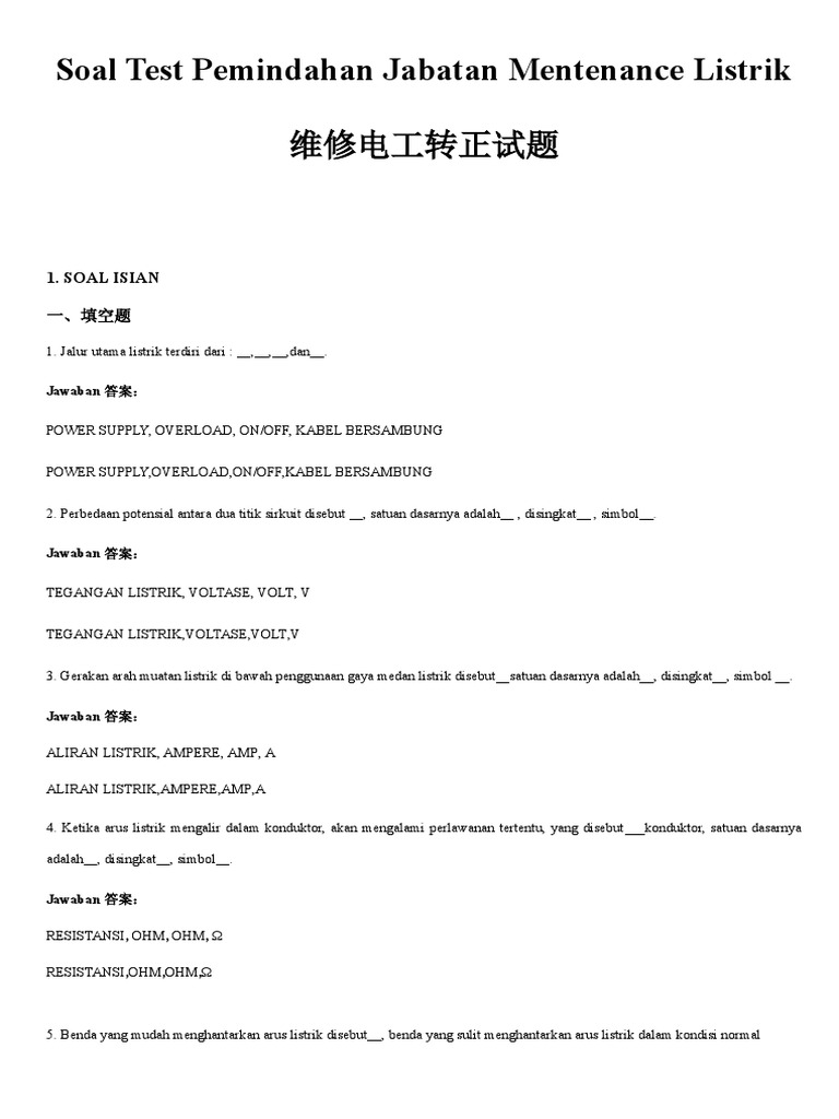 Mekanik Elektrik-Revisi | PDF
