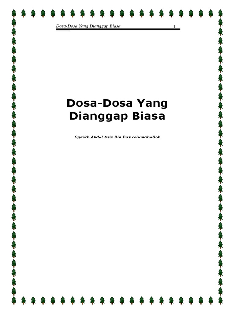 Dosa-Dosa Yang Dianggap Biasa | PDF | Agama & Spiritualitas