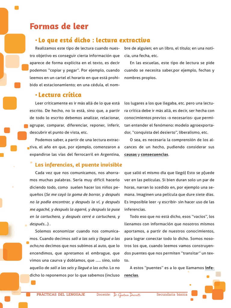 Formas de Leer | PDF | Palabra | Cuentos