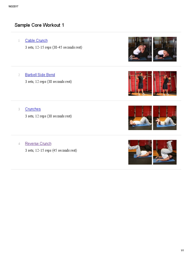 Abs Workout 1 | PDF