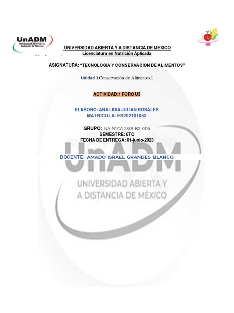 Ntca U3 Foro Anjr. | PDF | Salud y bienestar