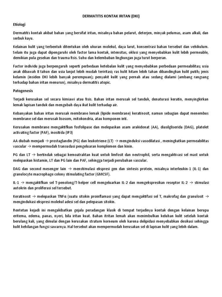 DERMATITIS KONTAK IRITAN | PDF