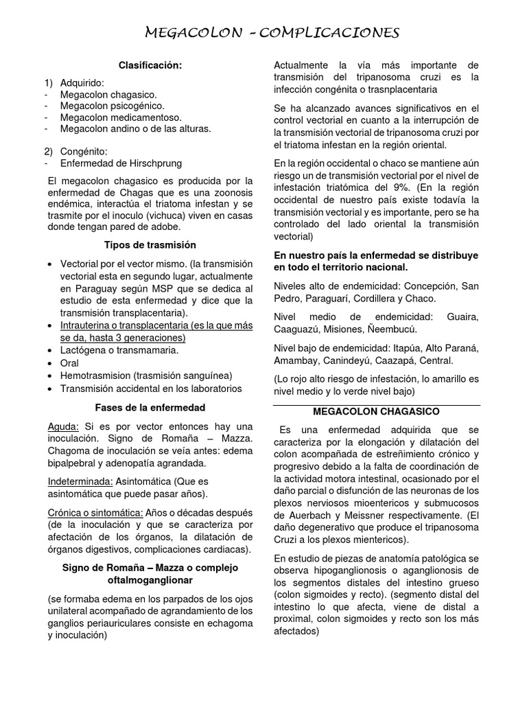 Megacolon Chagasico | PDF