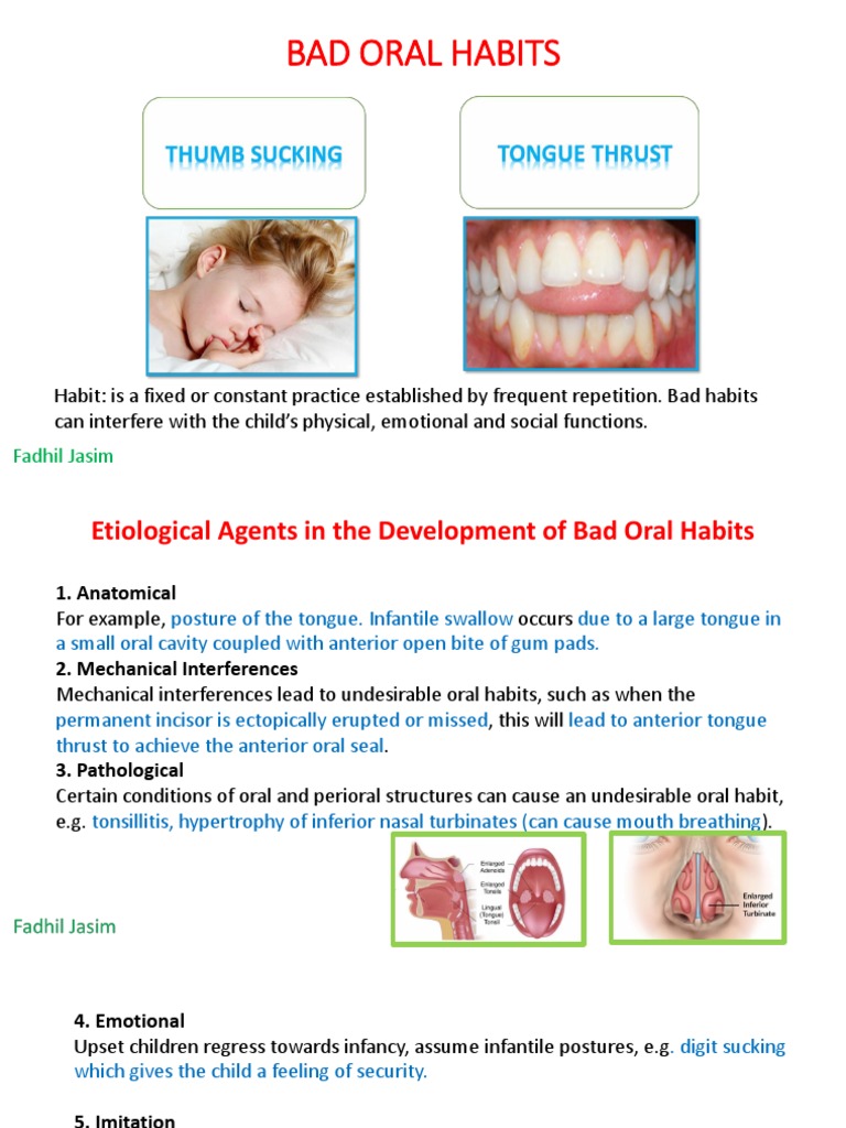 Bad Oral Habits | PDF