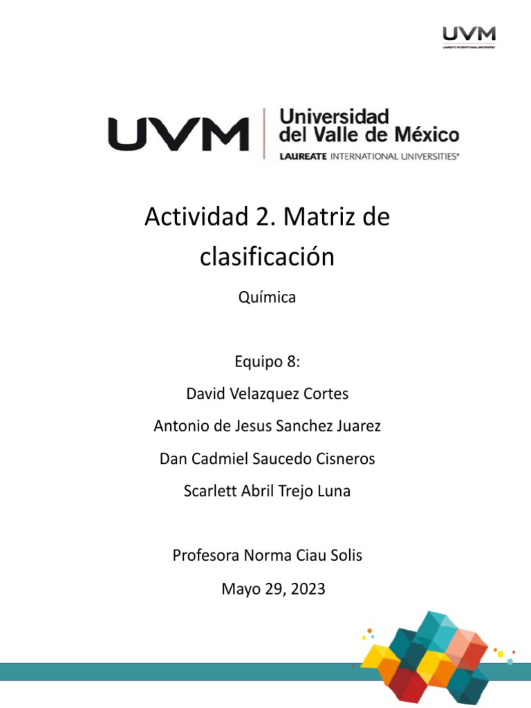 U1 A2 Matriz | PDF | Mezcla | Cromatografía