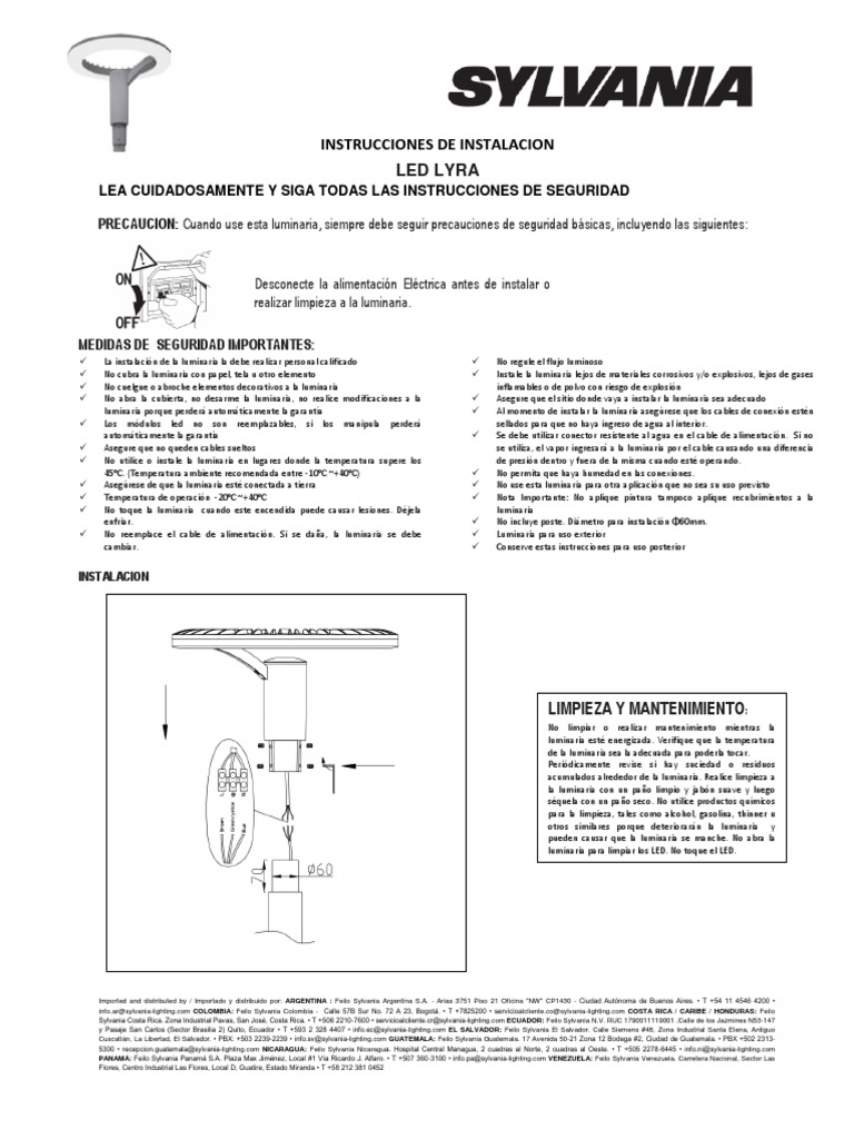 Manual Instrucciones Lyra | PDF