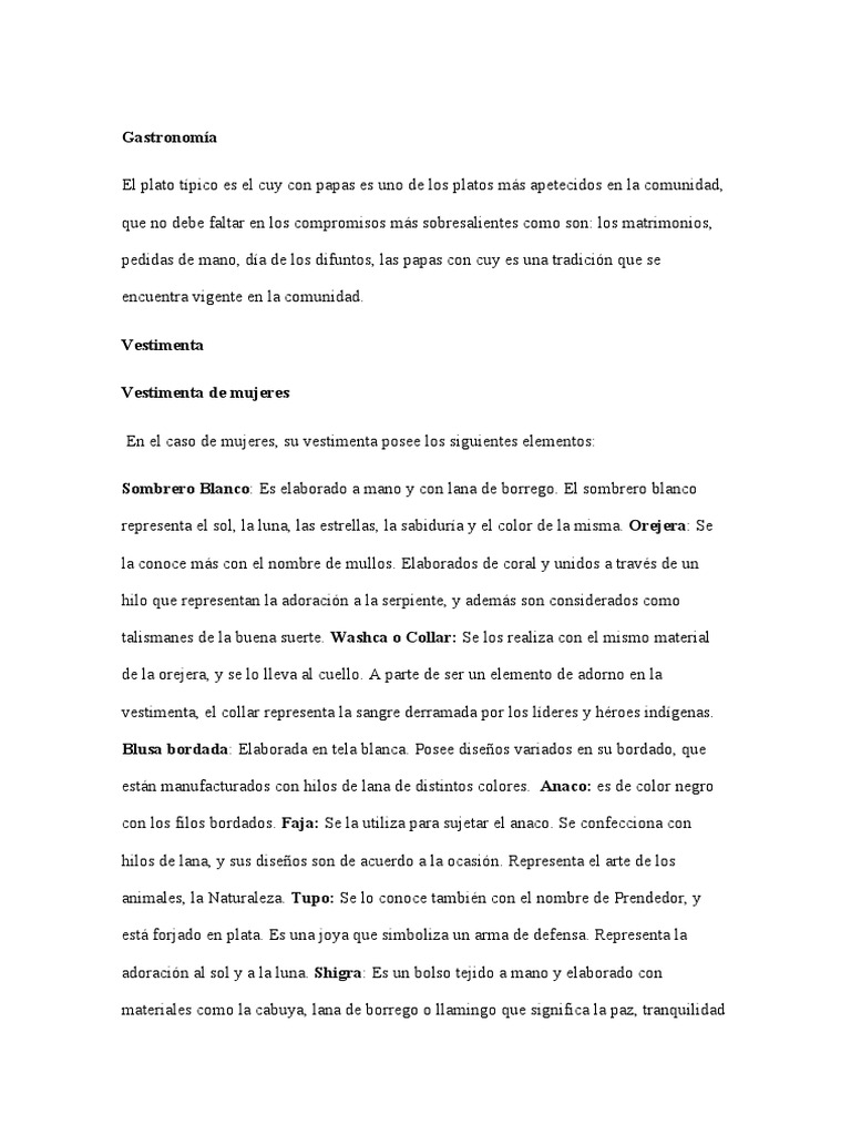 Cultura y vestimenta de los chibuleos | PDF | Carnaval | Ropa
