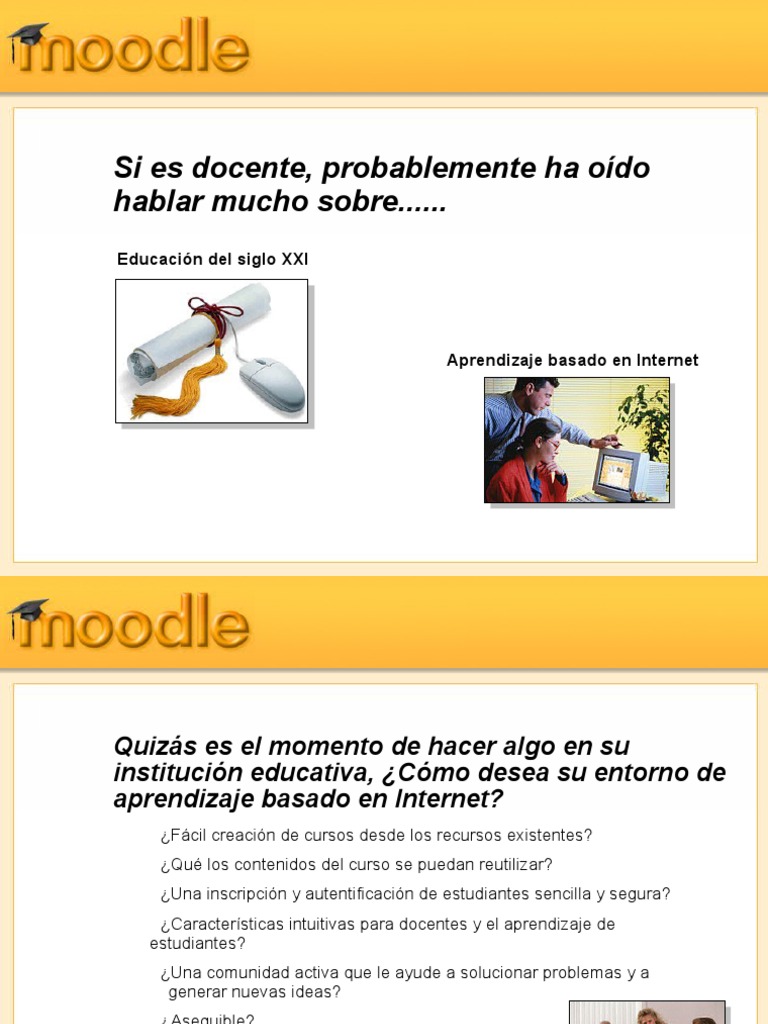 Introducción a Moodle para Docentes | PDF | Moodle | Web Ct
