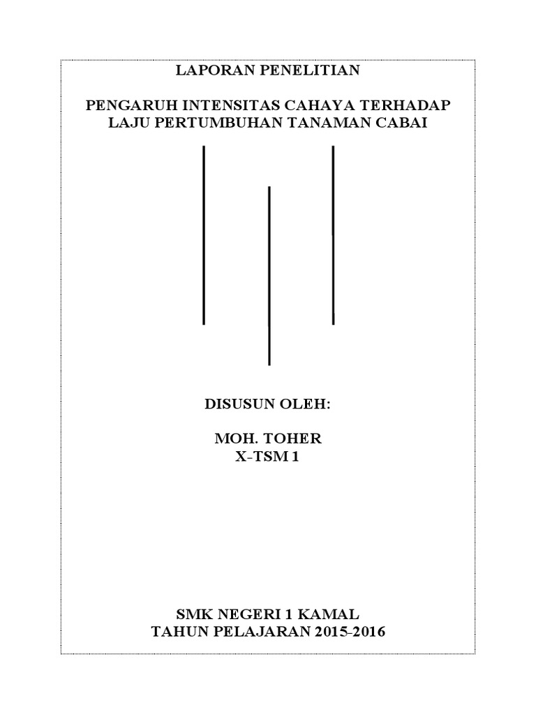 Pengaruh Intensitas Cahaya Terhadap | PDF