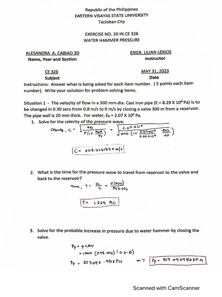 Hydraulics Activity | PDF