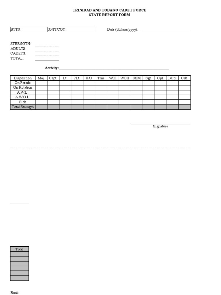 TTCF C Forms | PDF | Sergeant | Corporal