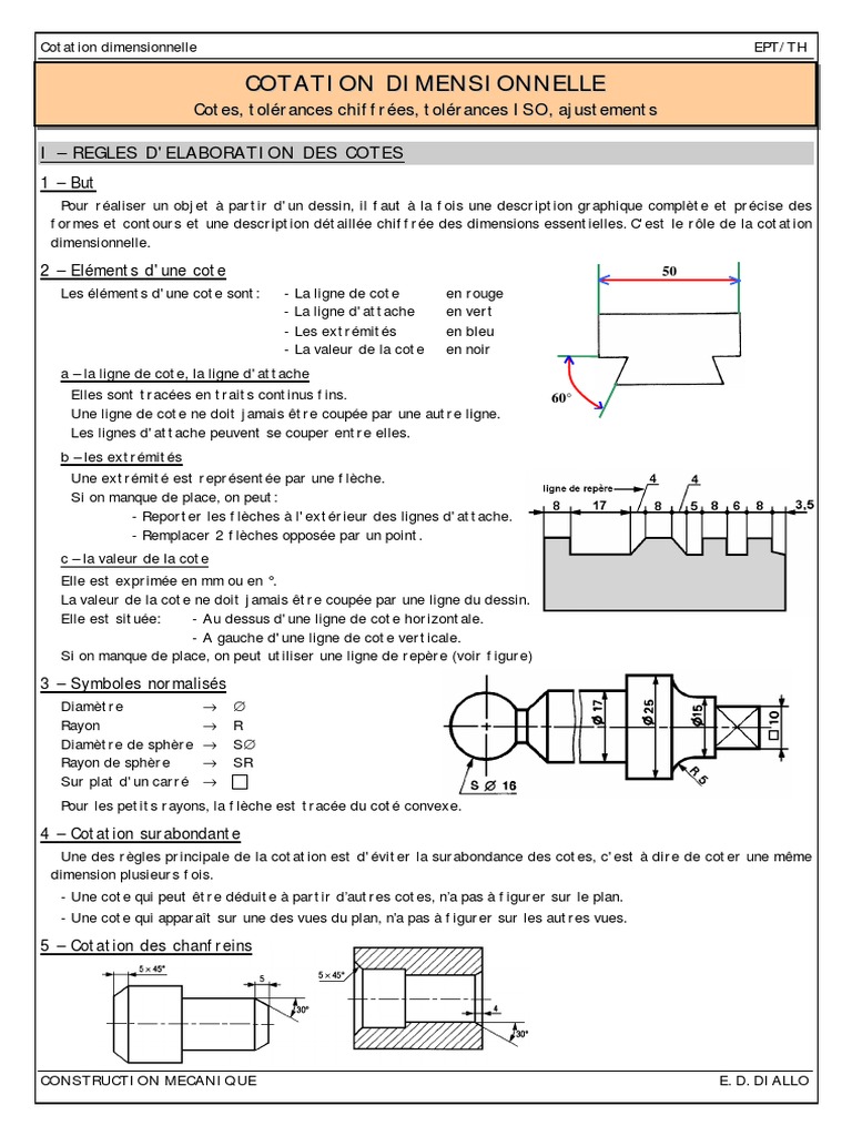 Cours cotation dimensionnelle _prof_ | PDF